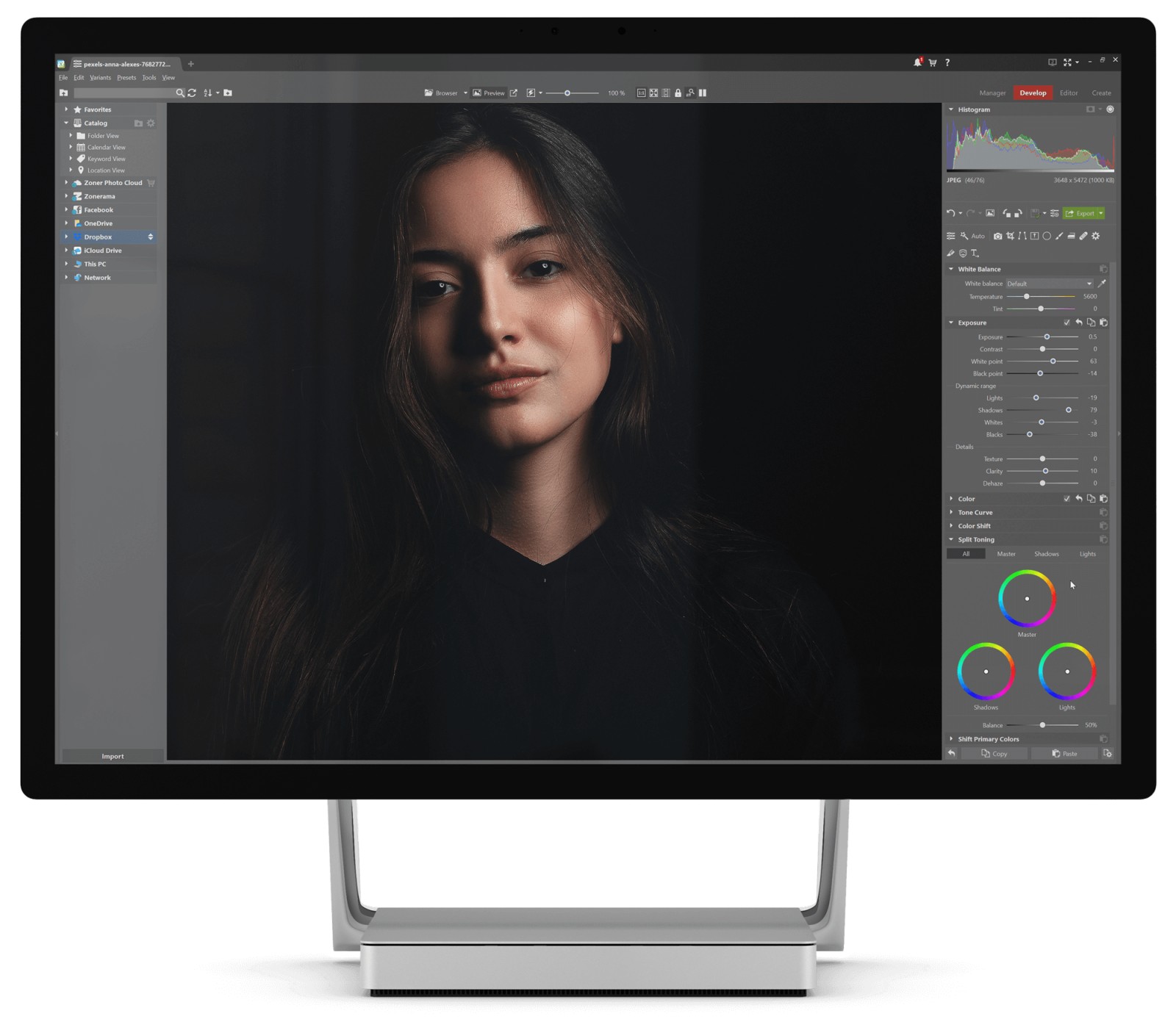 Zoner Photo Studio X 2022：新しく再設計された「現像」モジュール。より早く、より良い結果を！